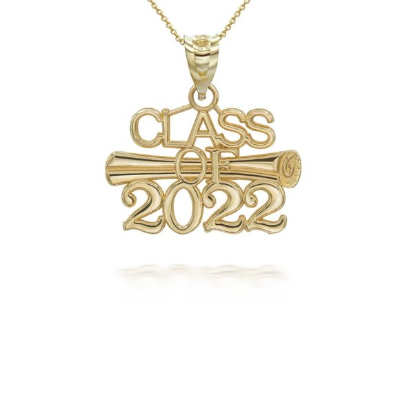 Element Shine | Jewelry | K Solid Gold Class Of 2022 Graduation Diploma ...